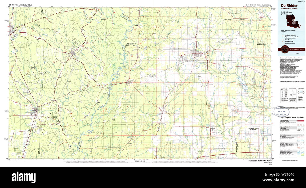 Deridder louisiana map hi-res stock photography and images - Alamy