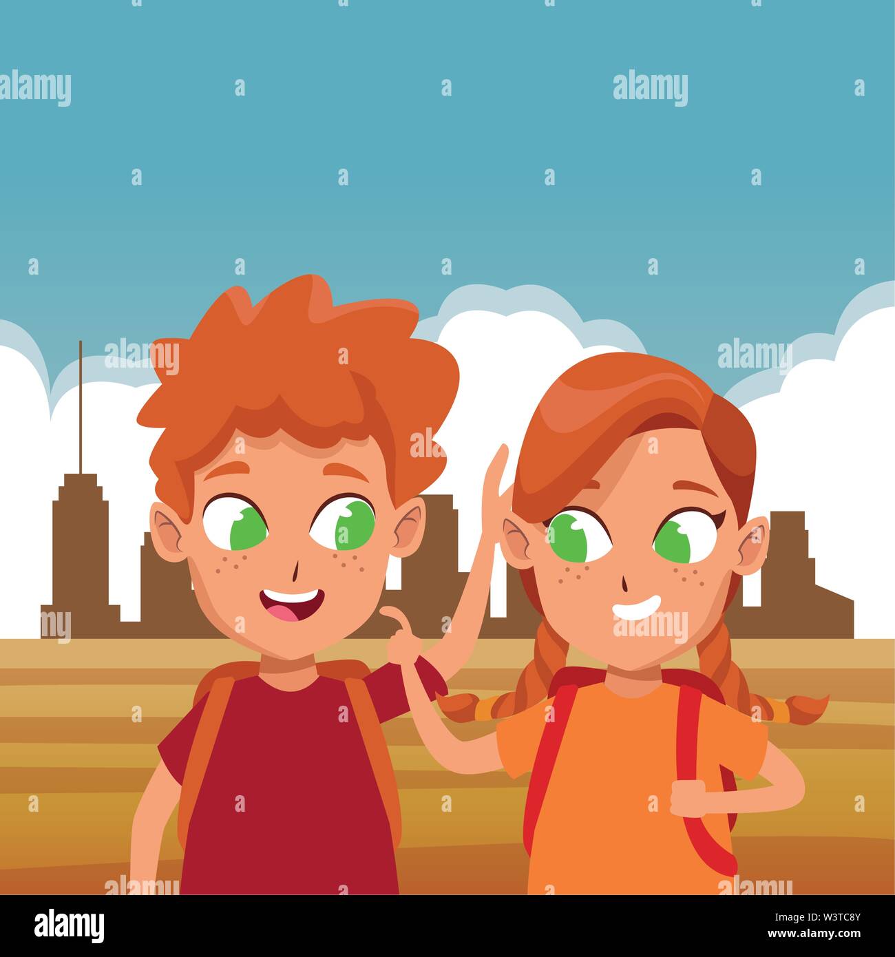 adorable cute children childhood cartoon Stock Vector Image & Art - Alamy