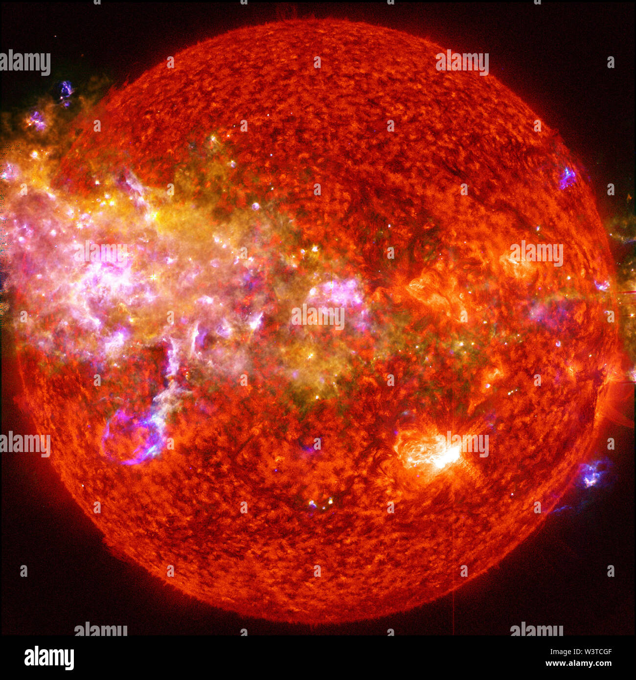 Extremely hot star. Liquid plasma. Cosmic art. Elements of this image ...