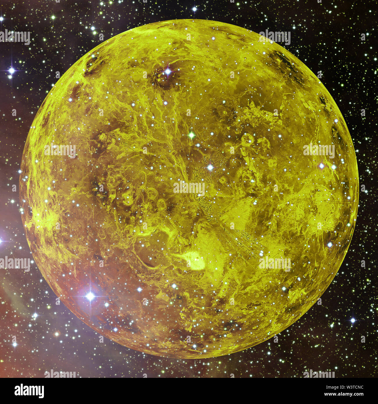 Planet Venus. Cosmos art. Elements of this image furnished by NASA ...