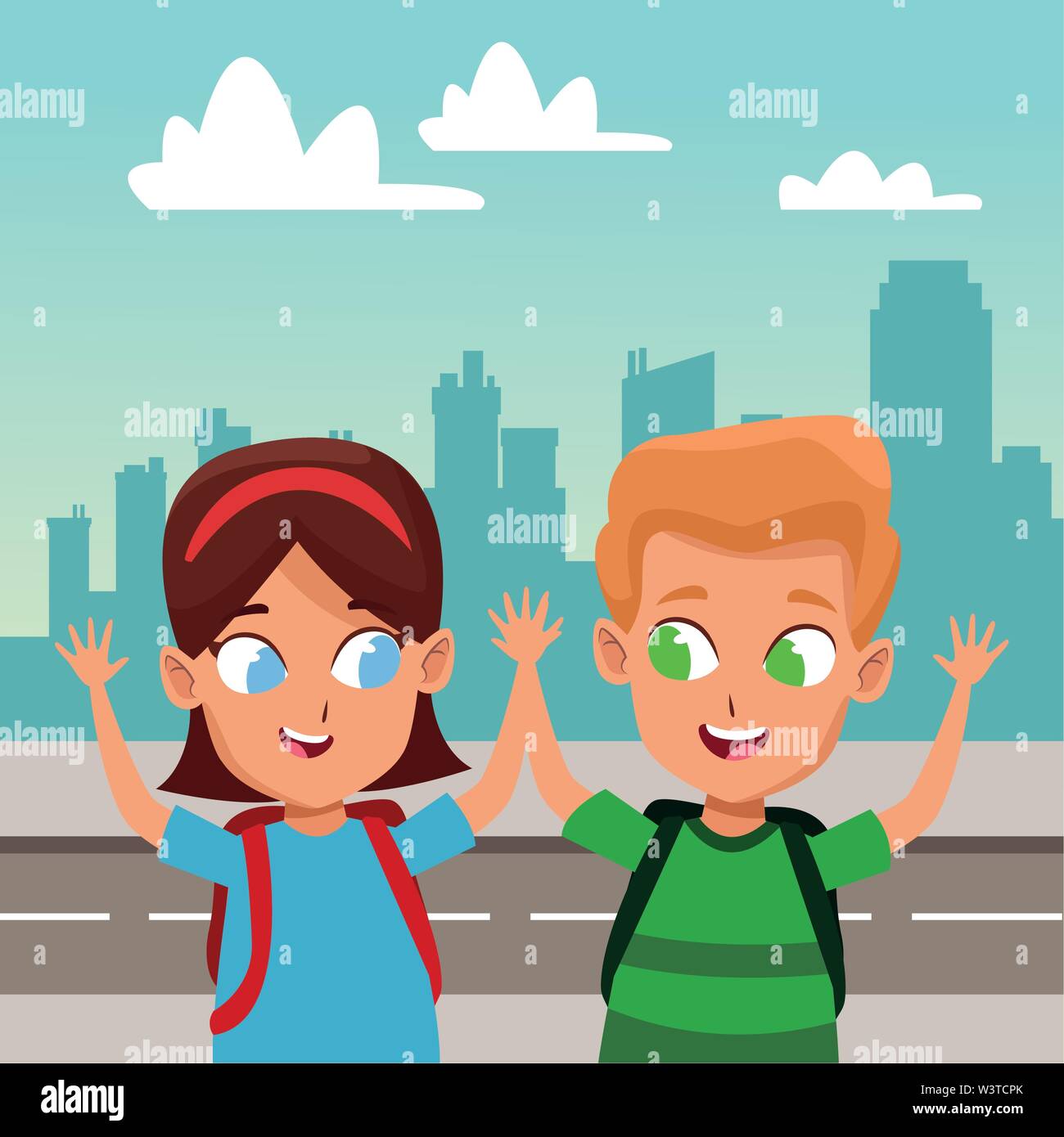 adorable cute children childhood cartoon Stock Vector Image & Art - Alamy