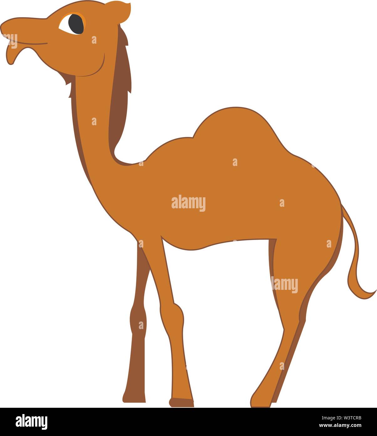 A happy big eyed camel, vector, color drawing or illustration Stock ...