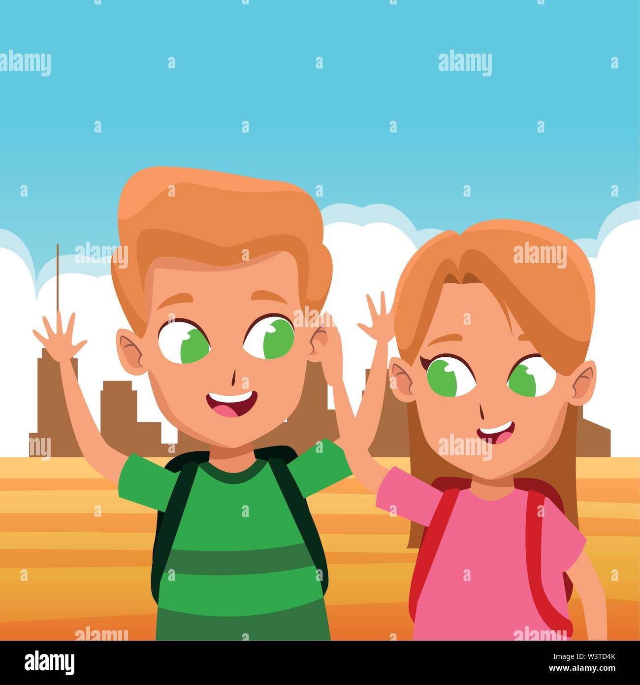 adorable cute children childhood cartoon Stock Vector Image & Art - Alamy