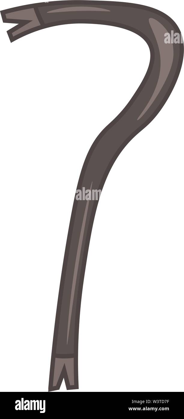 A heavy iron crowbar, vector, color drawing or illustration Stock ...