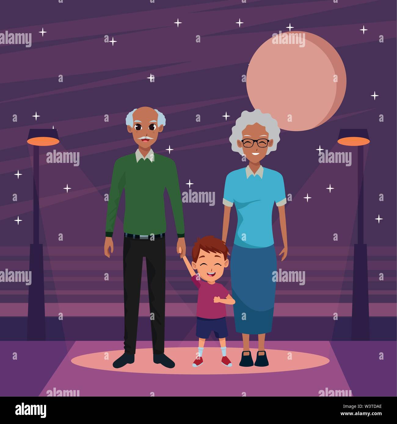 Family parents and childrens cartoons Stock Vector Image & Art - Alamy