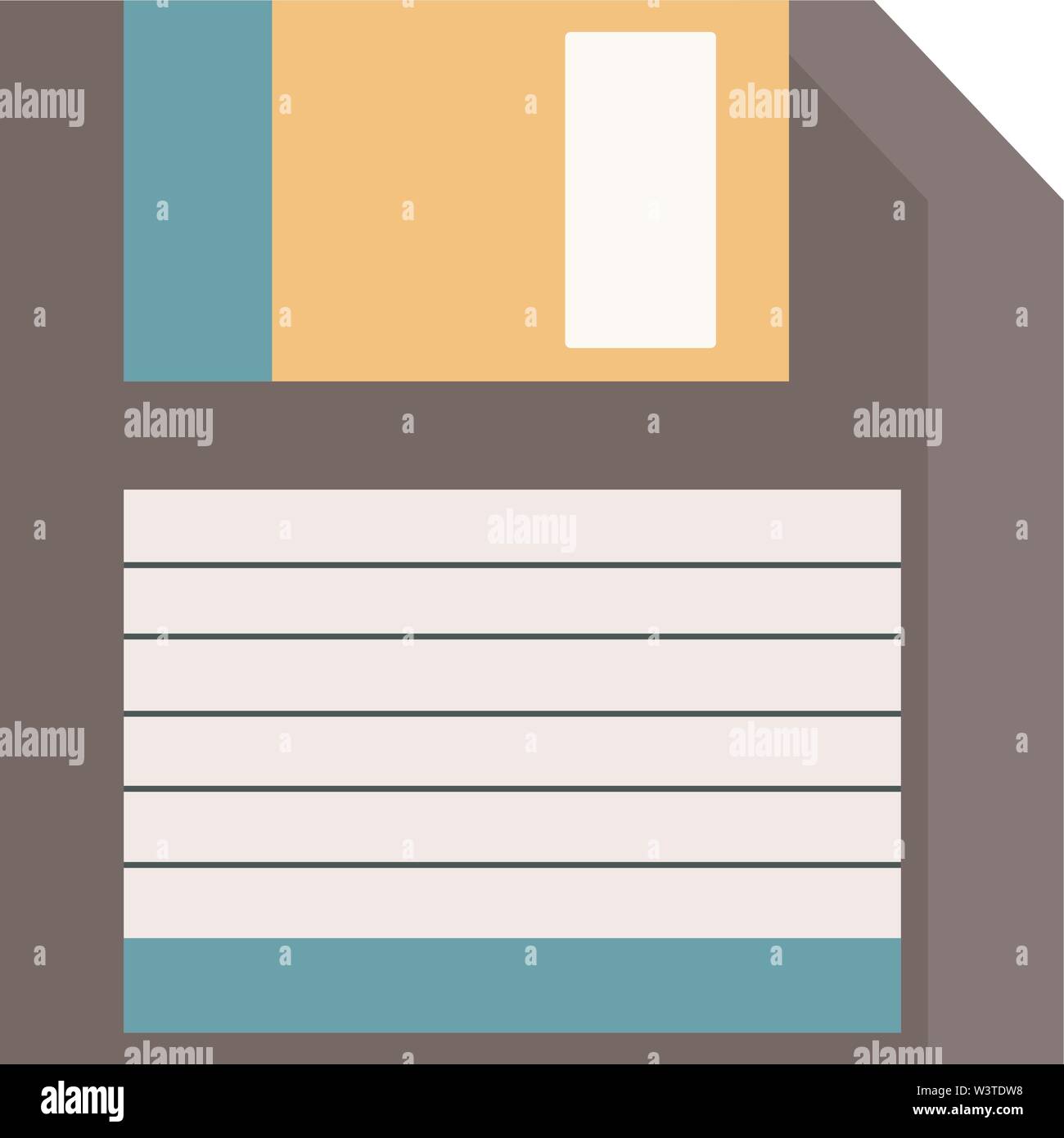 A gray colored floppy disc, vector, color drawing or illustration Stock ...