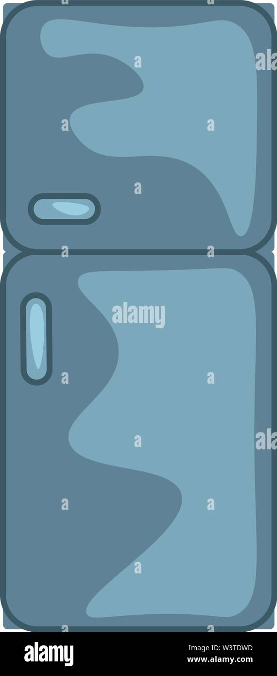 A blue 2 door fridge, vector, color drawing or illustration Stock ...
