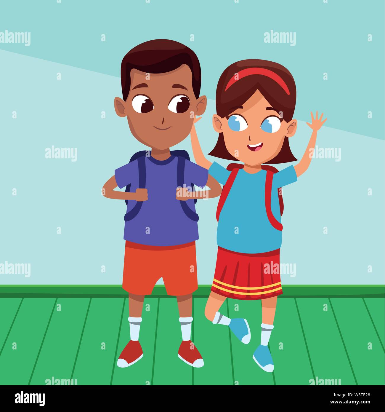adorable cute children childhood cartoon Stock Vector Image & Art - Alamy