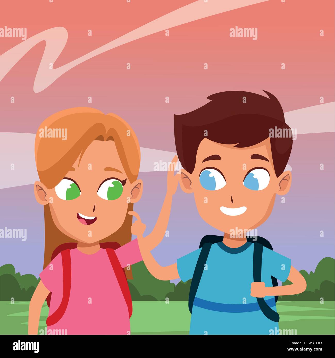 adorable cute children childhood cartoon Stock Vector Image & Art - Alamy