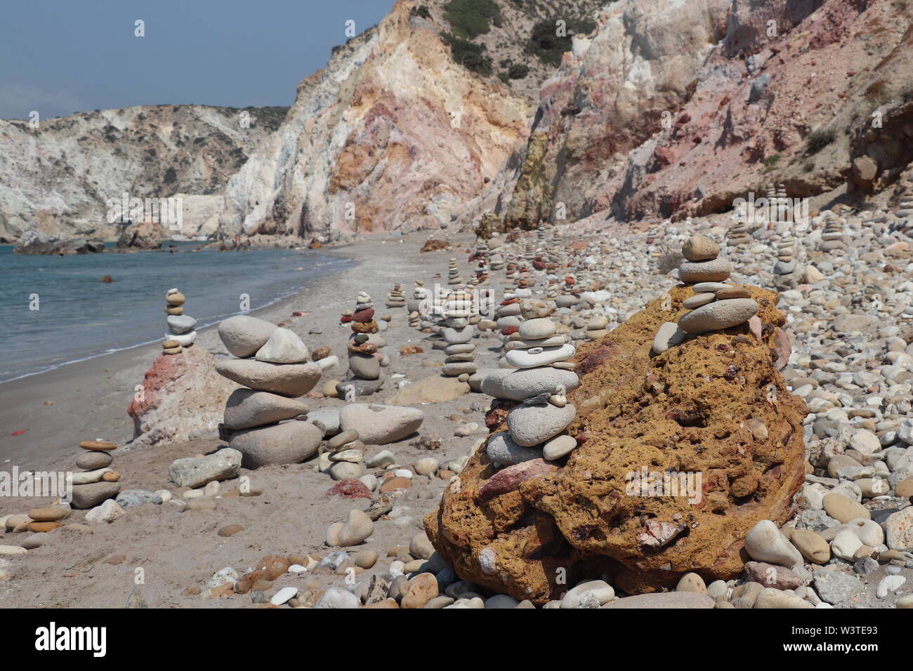 rock sculpture on beach close up Stock Photo - Alamy