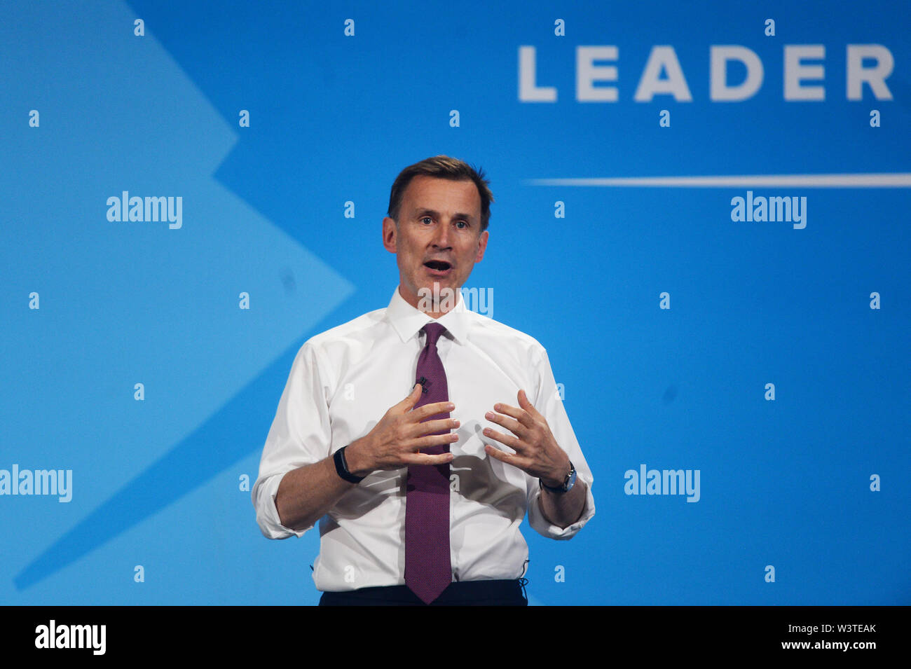 Conservative Party leadership candidate Jeremy Hunt during a Tory ...