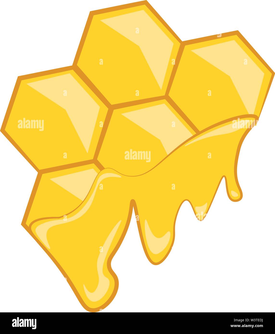 A delicious and healthy golden honey, vector, color drawing or ...