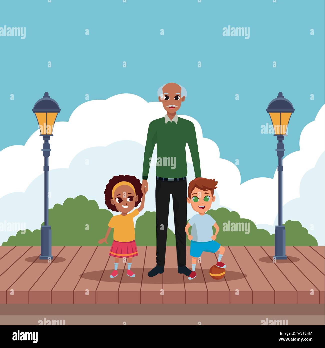 Family parents and childrens cartoons Stock Vector Image & Art - Alamy