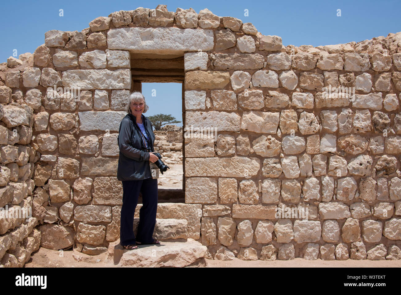 Oman, Dhofar, near Salalah, Khor Rori. Ruins of the ancient pre-Islamic ...