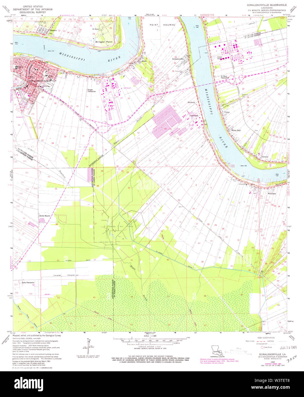 Map of donaldsonville hi-res stock photography and images - Alamy