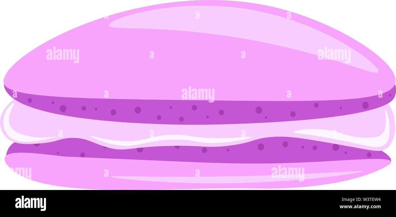 A tasty purple macaron, vector, color drawing or illustration Stock ...