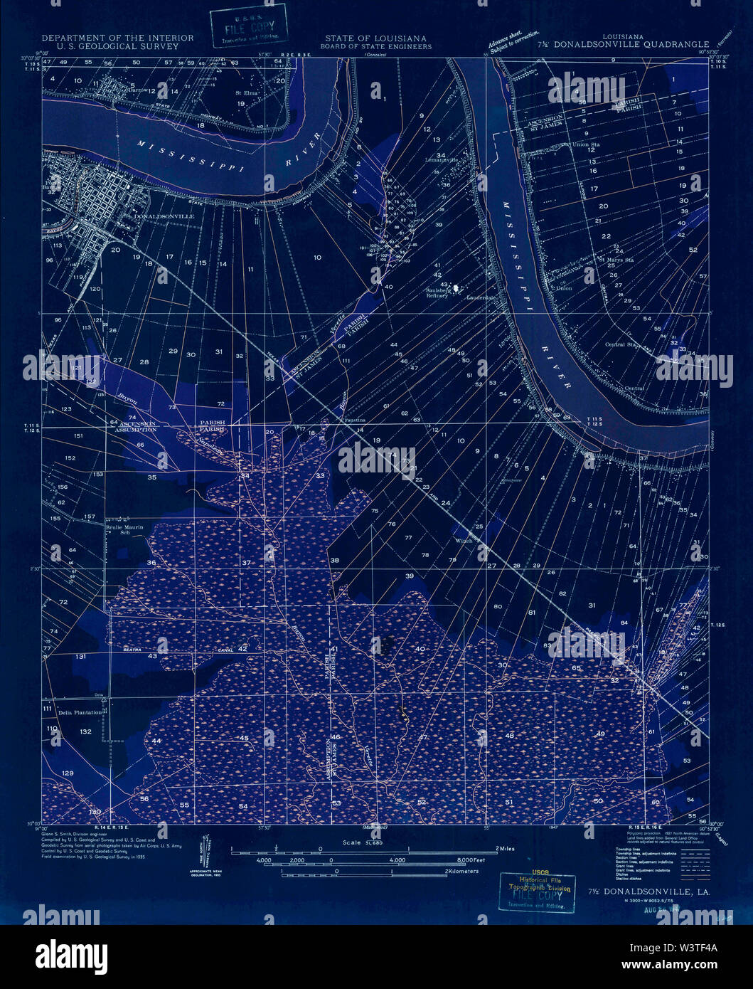 Map of donaldsonville hi-res stock photography and images - Alamy