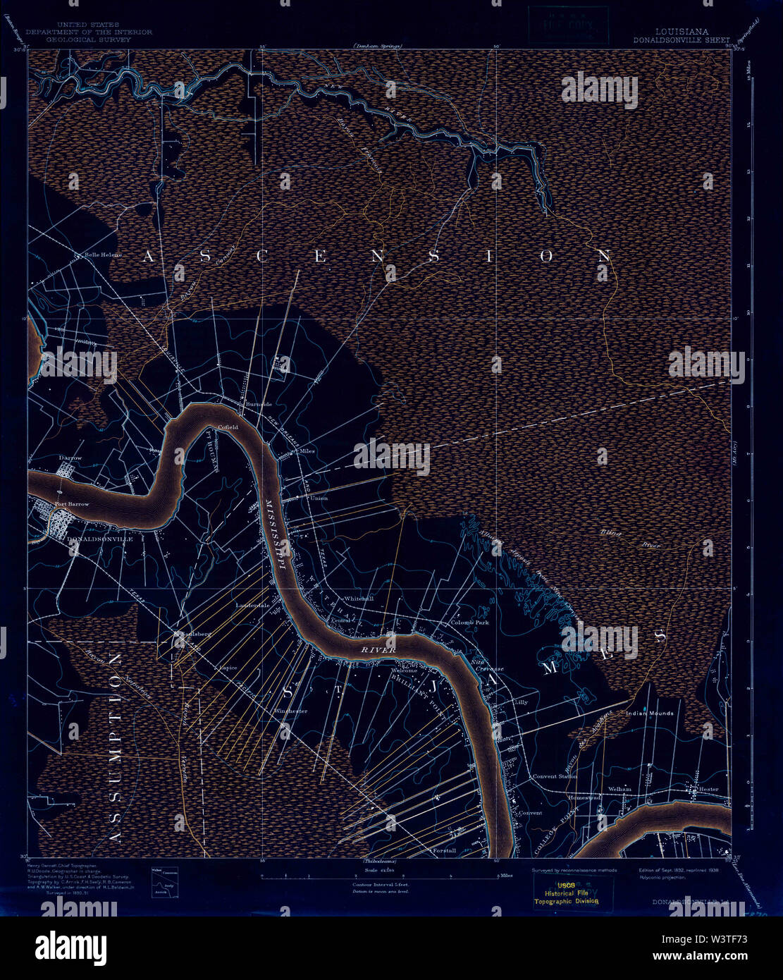 Map of donaldsonville hi-res stock photography and images - Alamy