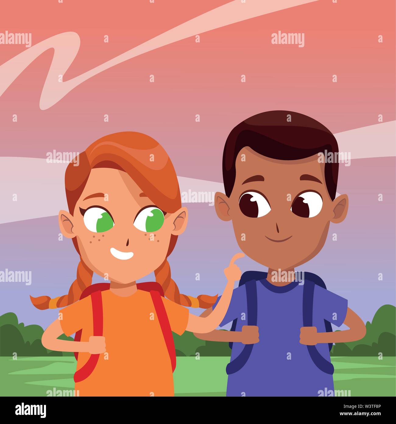 adorable cute children childhood cartoon Stock Vector Image & Art - Alamy