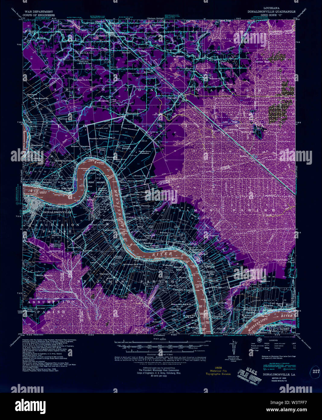 Map of donaldsonville hi-res stock photography and images - Alamy