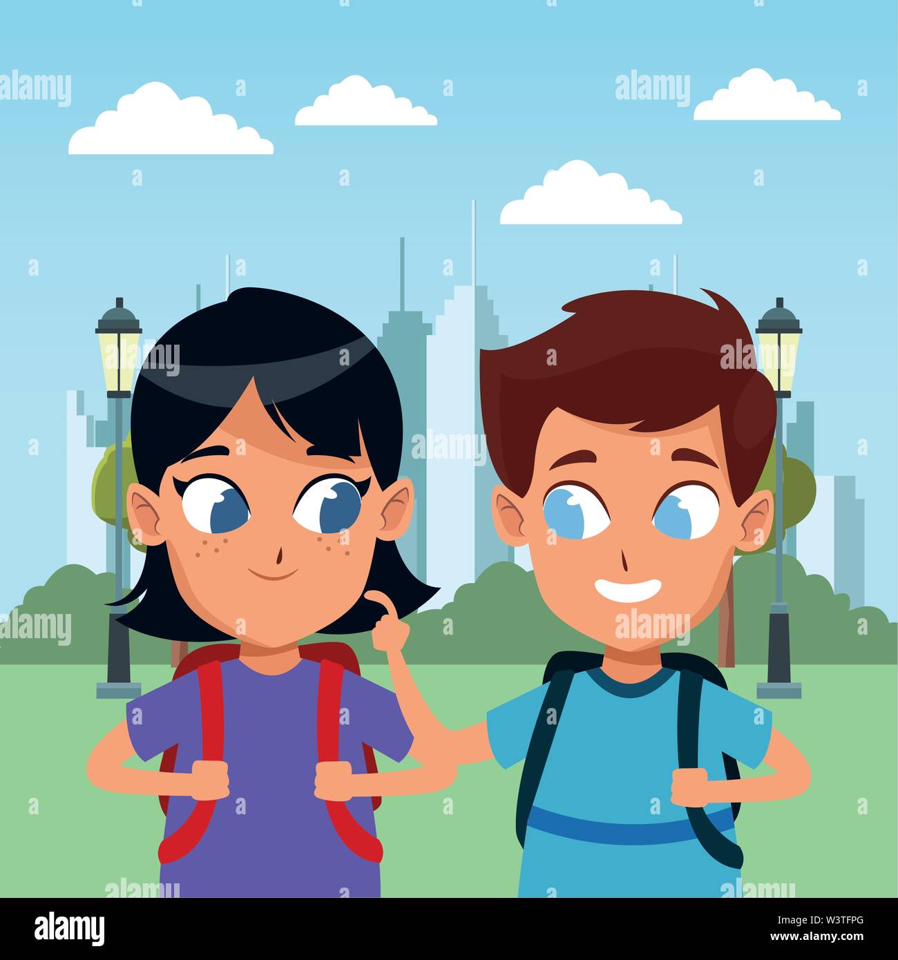 adorable cute children childhood cartoon Stock Vector Image & Art - Alamy