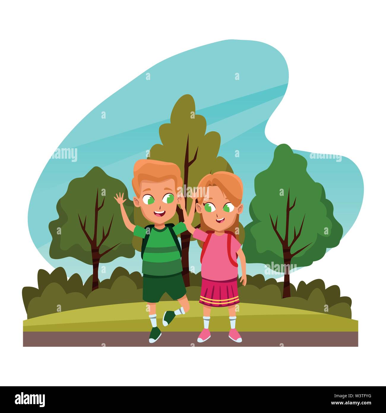 adorable cute children childhood cartoon Stock Vector Image & Art - Alamy
