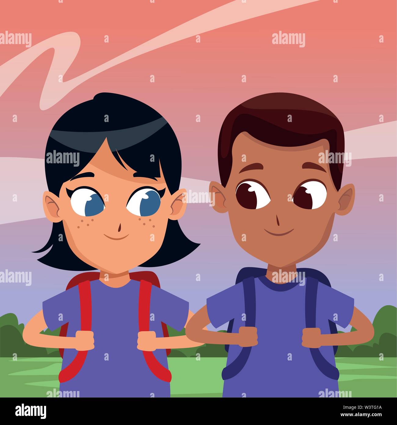 adorable cute children childhood cartoon Stock Vector Image & Art - Alamy