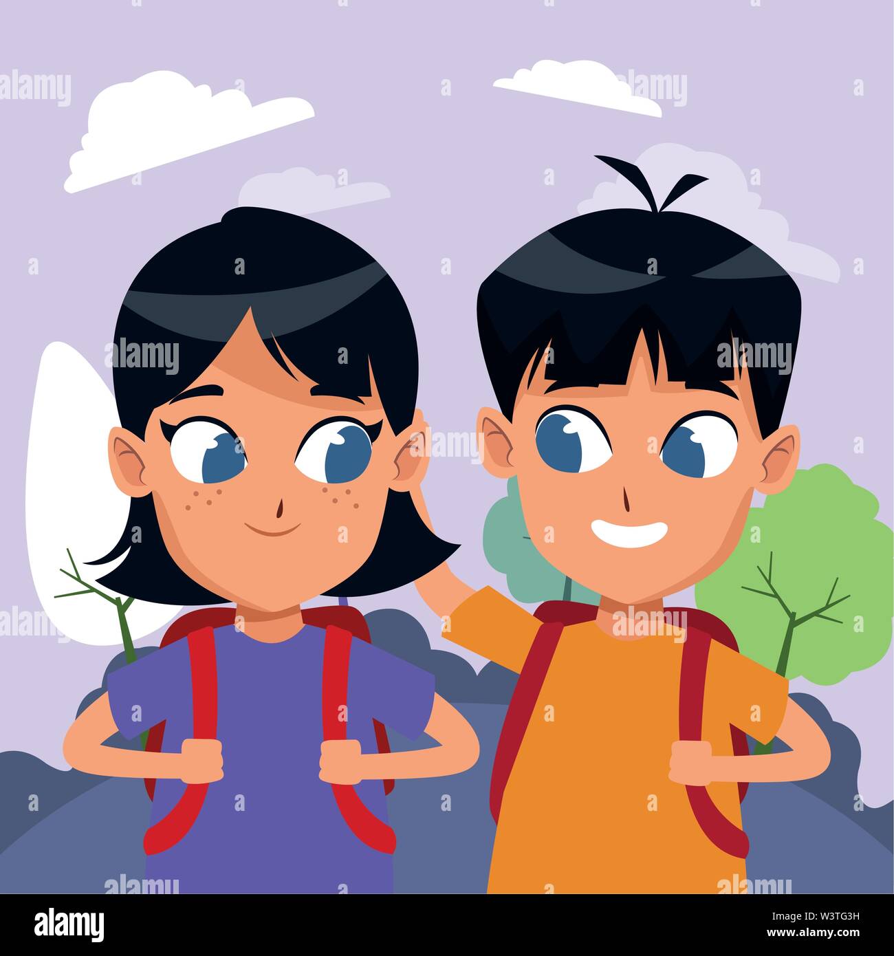 adorable cute children childhood cartoon Stock Vector Image & Art - Alamy