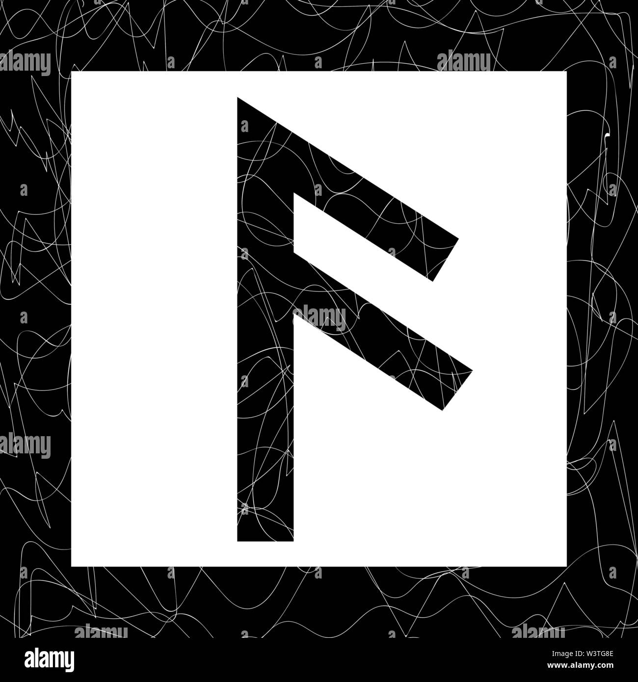 Name Fehu. Ancient occult symbol of the Vikings, a pattern of letters ...