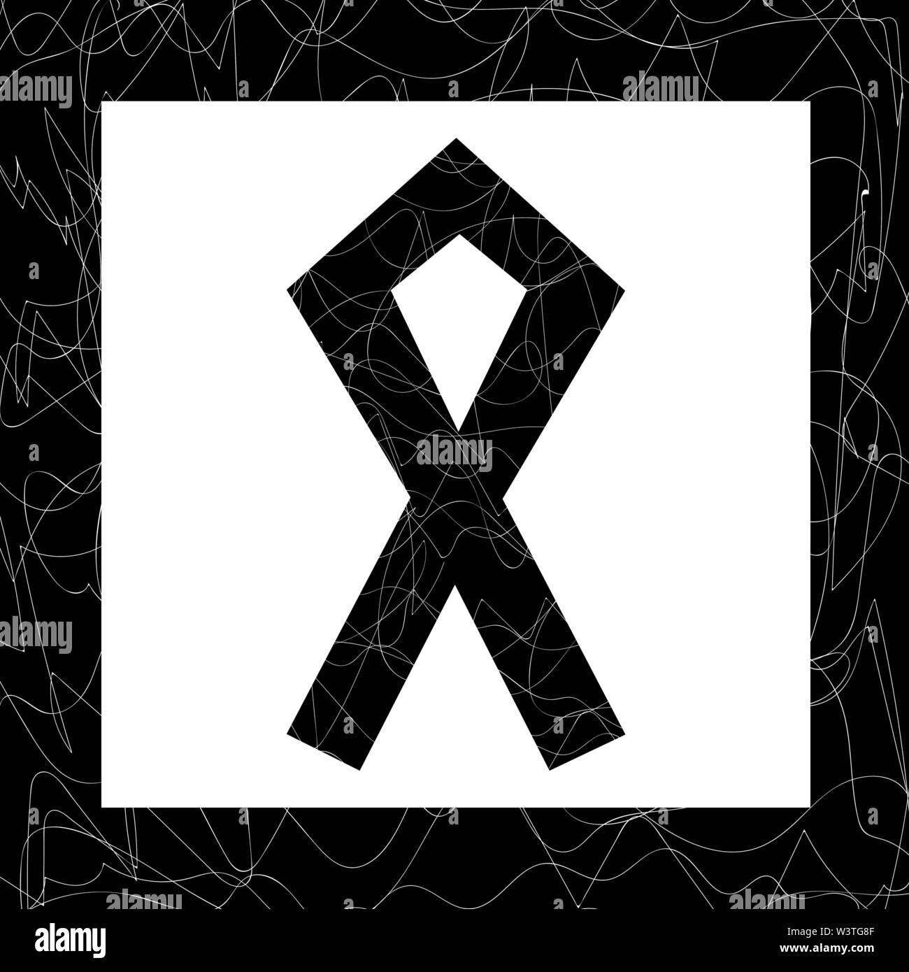 Name Othila. Ancient occult symbol of the Vikings, a pattern of letters ...