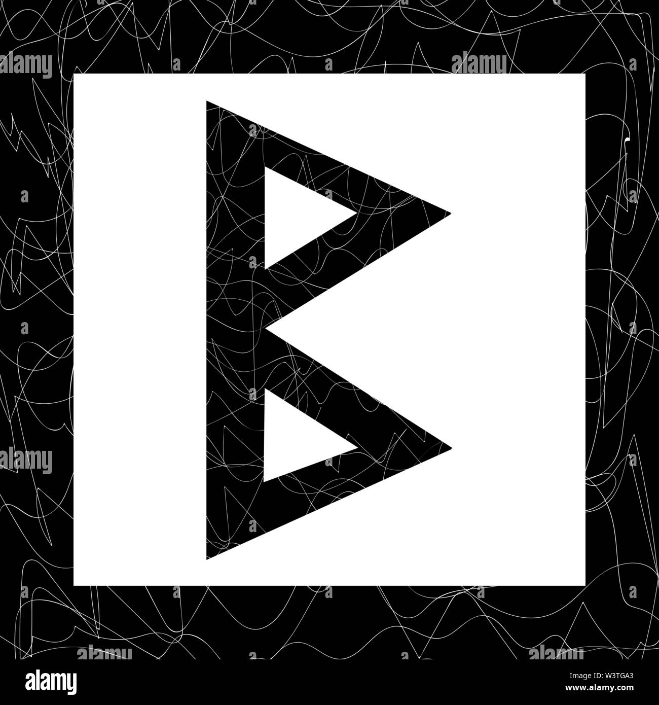 Name Berkana. Ancient occult symbol of the Vikings, a pattern of ...