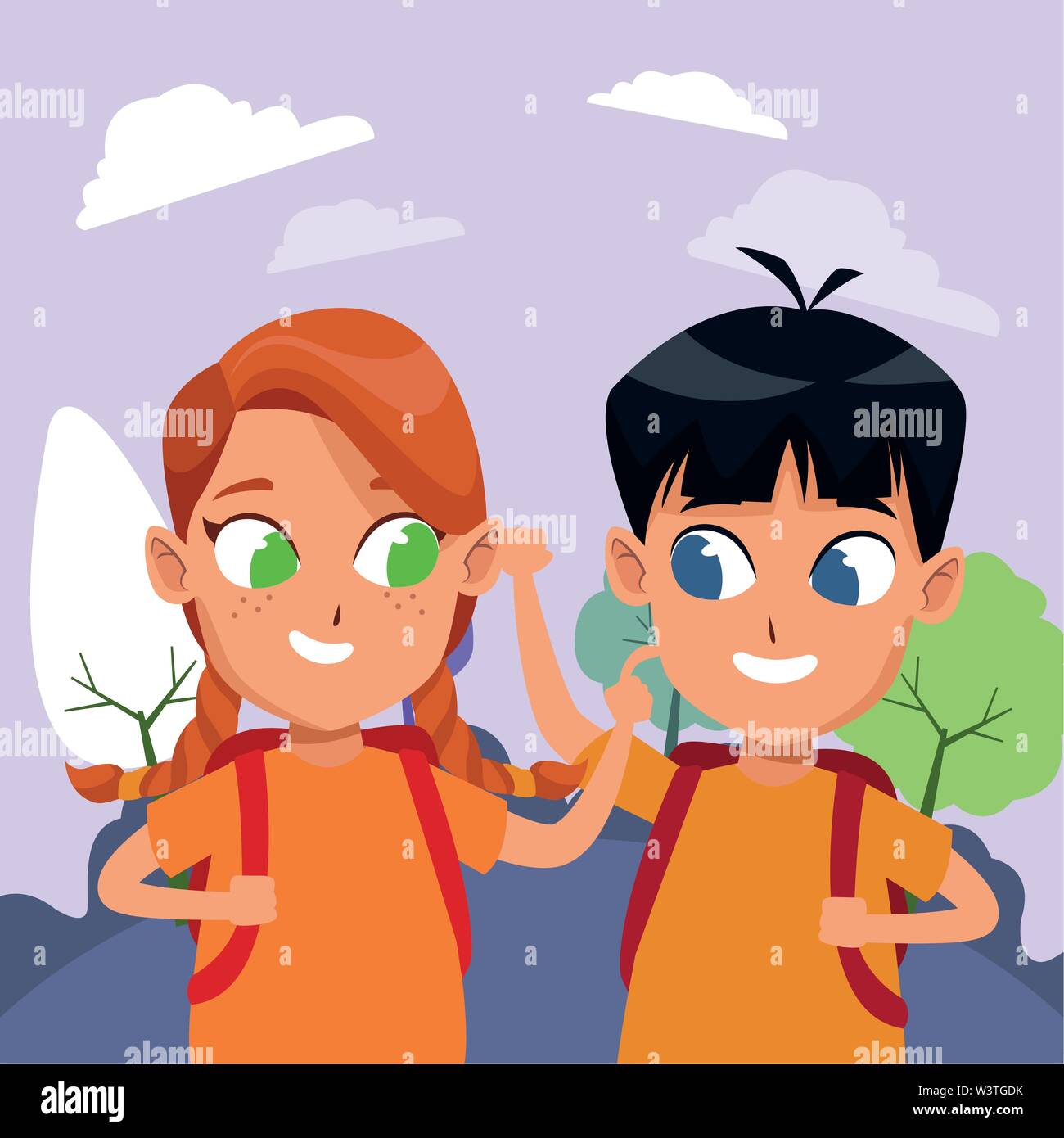 adorable cute children childhood cartoon Stock Vector Image & Art - Alamy