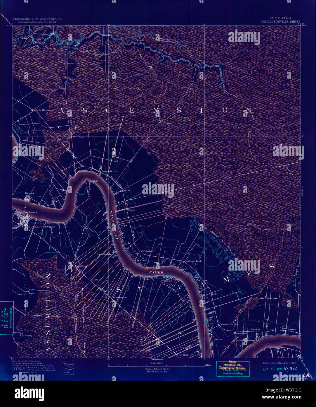 Map of donaldsonville hi-res stock photography and images - Alamy