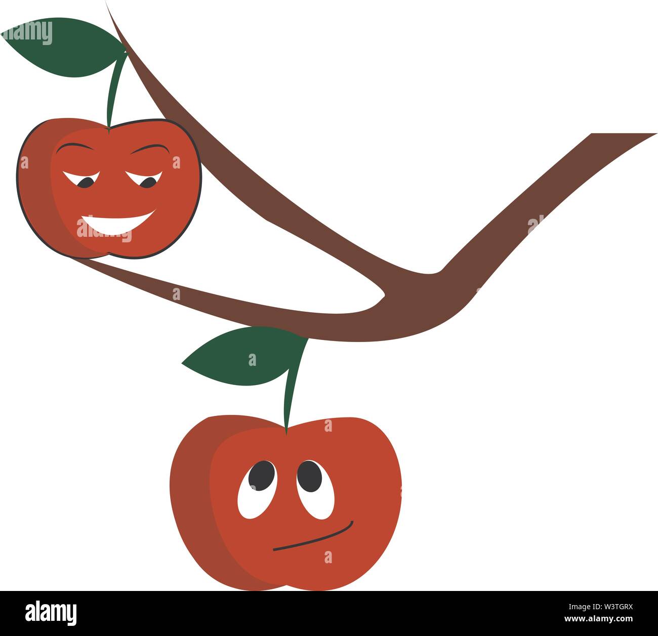 Organic apples in apple Stock Vector Images - Alamy