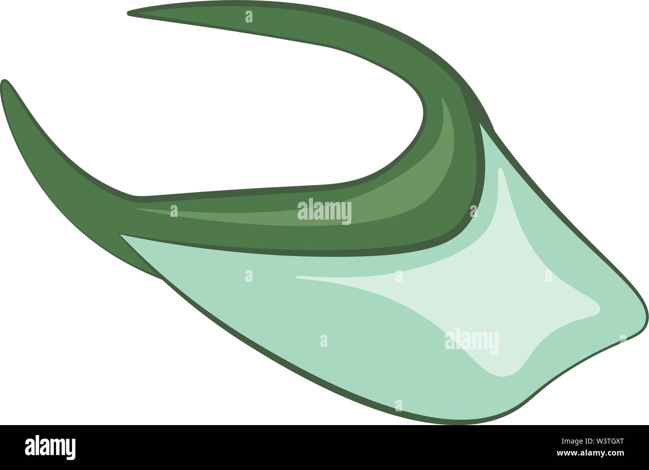 A visor cap in green color, vector, color drawing or illustration Stock ...