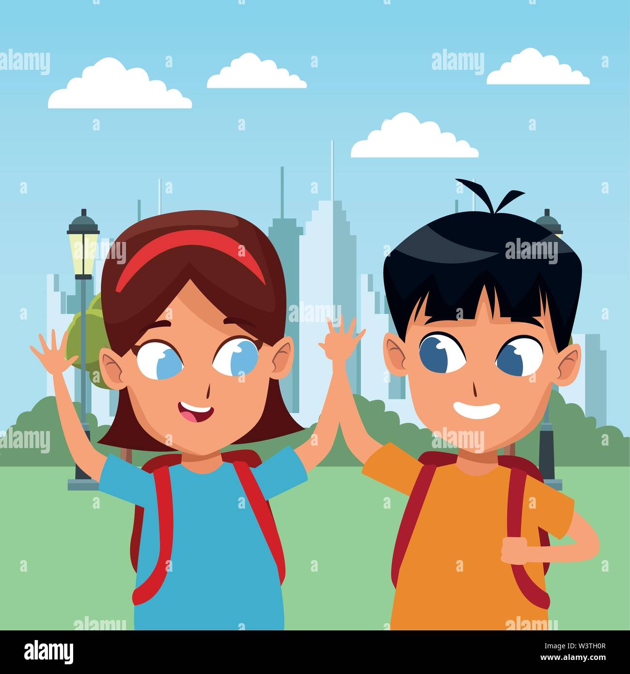 adorable cute children childhood cartoon Stock Vector Image & Art - Alamy