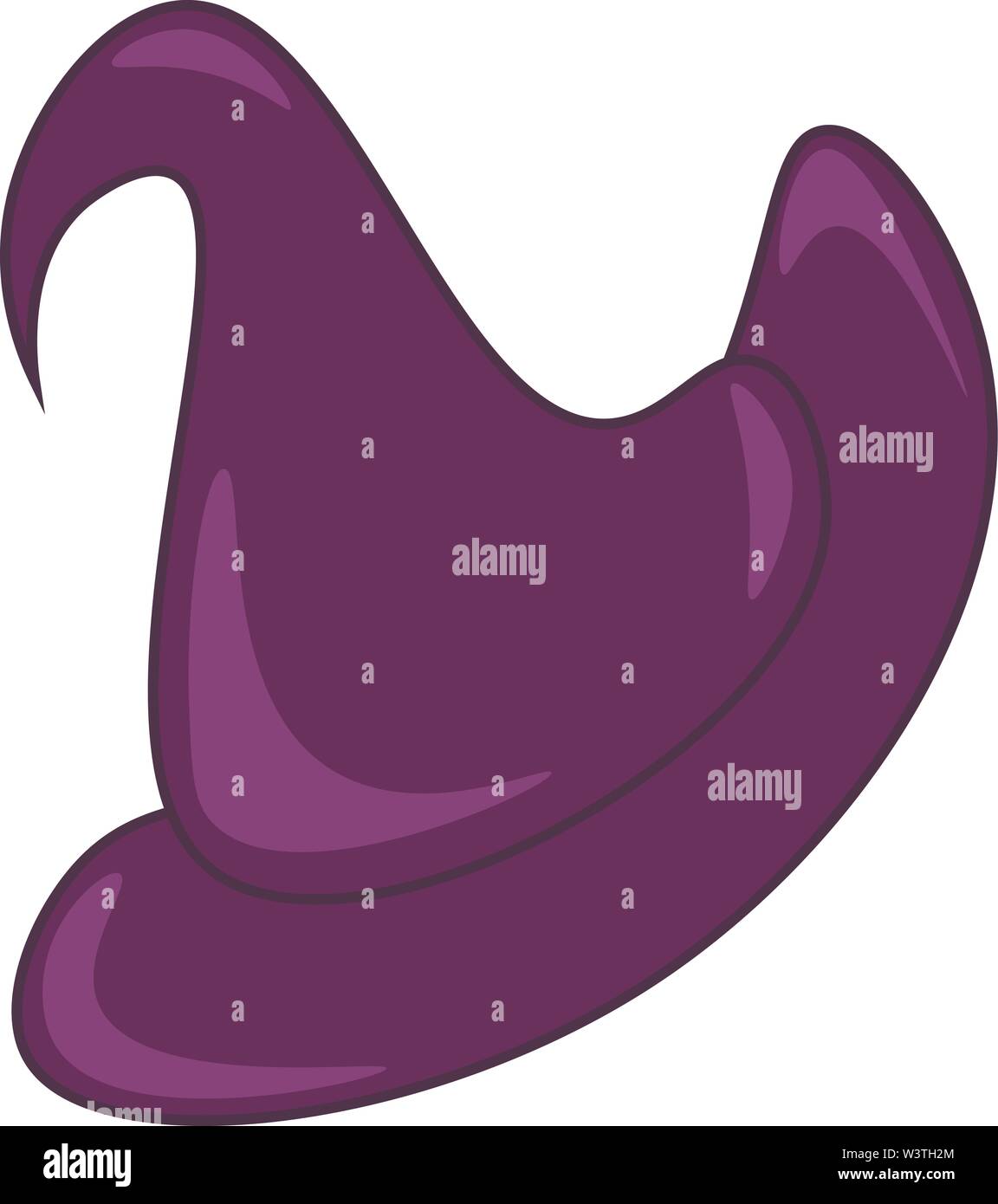 Witches hat in purple color, vector, color drawing or illustration ...
