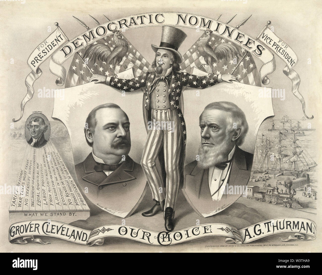 Our Choice, Grover Cleveland, A.G. Thurman, Democratic Nominees for ...