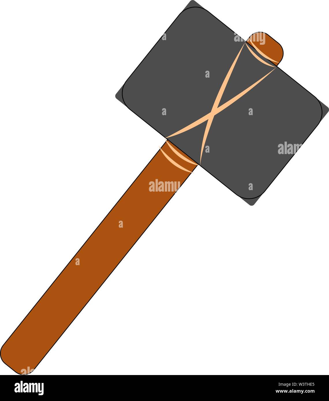 Big hammer, illustration, vector on white background Stock Vector Image ...