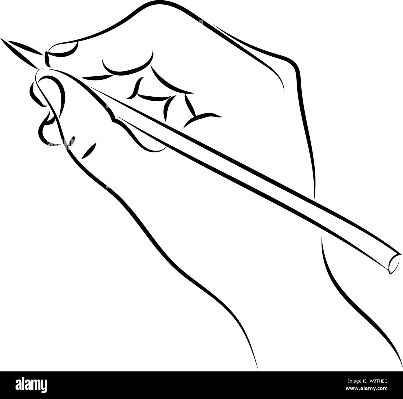 Hand hold pen on Stock Vector Images - Alamy