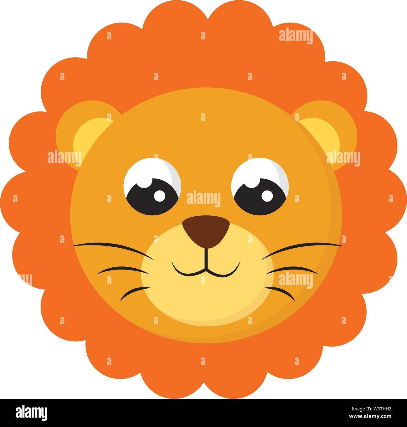 Cute baby lion, illustration, vector on white background Stock Vector ...