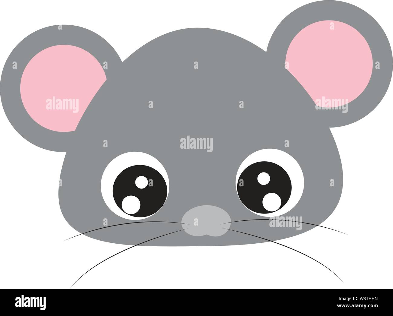 Cute baby mouse, illustration, vector on white background Stock Vector ...