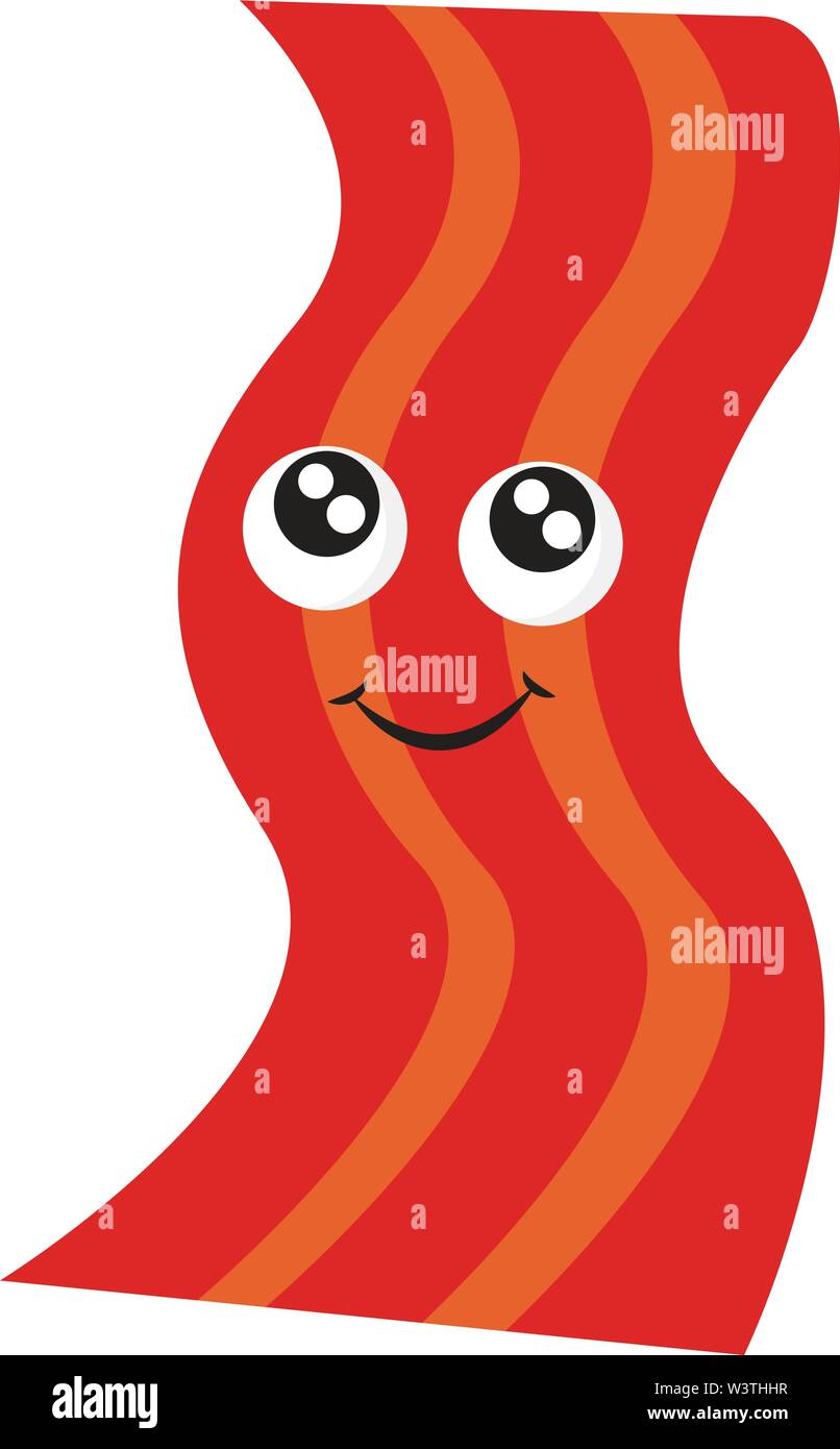 Crispy bacon on white Stock Vector Images - Alamy
