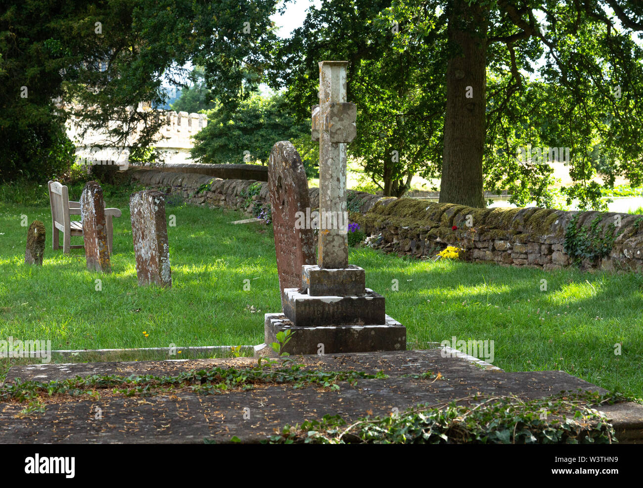 The graveyard in the grounds of the parish church of St Mary the Virgin ...