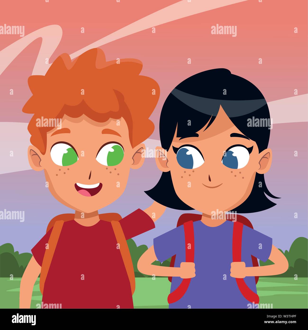 adorable cute children childhood cartoon Stock Vector Image & Art - Alamy