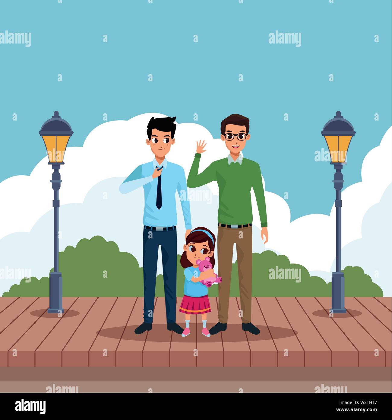 Smiling parents little daughter hi-res stock photography and images - Alamy