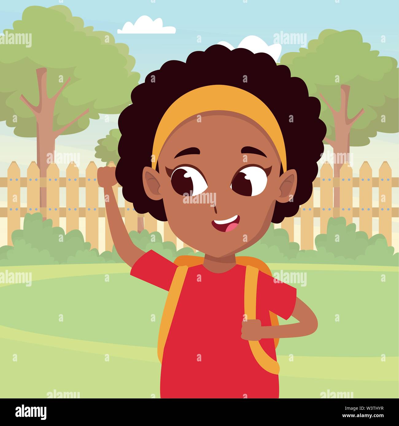 adorable cute young girl cartoon Stock Vector Image & Art - Alamy