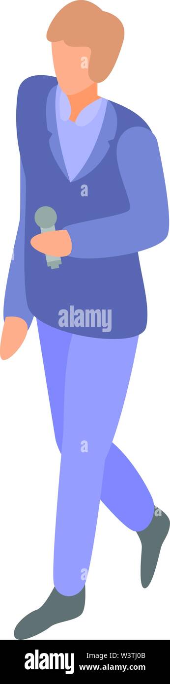 Microphone speaker man icon, isometric style Stock Vector Image & Art ...