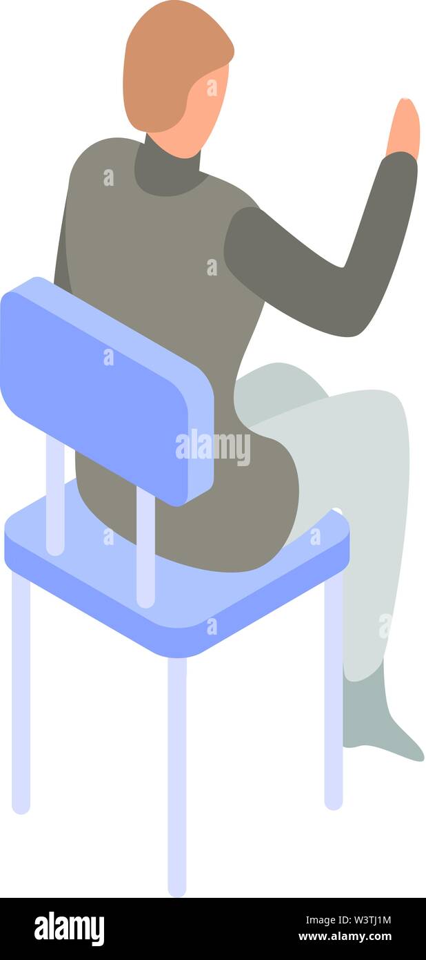 Man at chair icon, isometric style Stock Vector Image & Art - Alamy