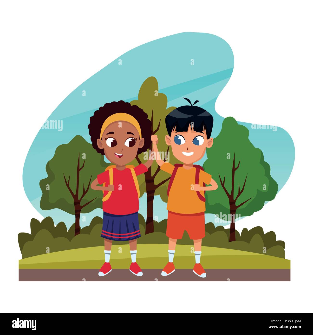 adorable cute children childhood cartoon Stock Vector Image & Art - Alamy